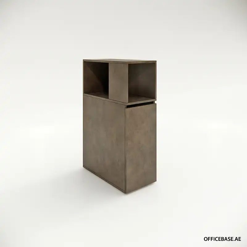 CREPIDO Full Height Pedestals with Open Shelf | H1100 | Concrete Colors ...